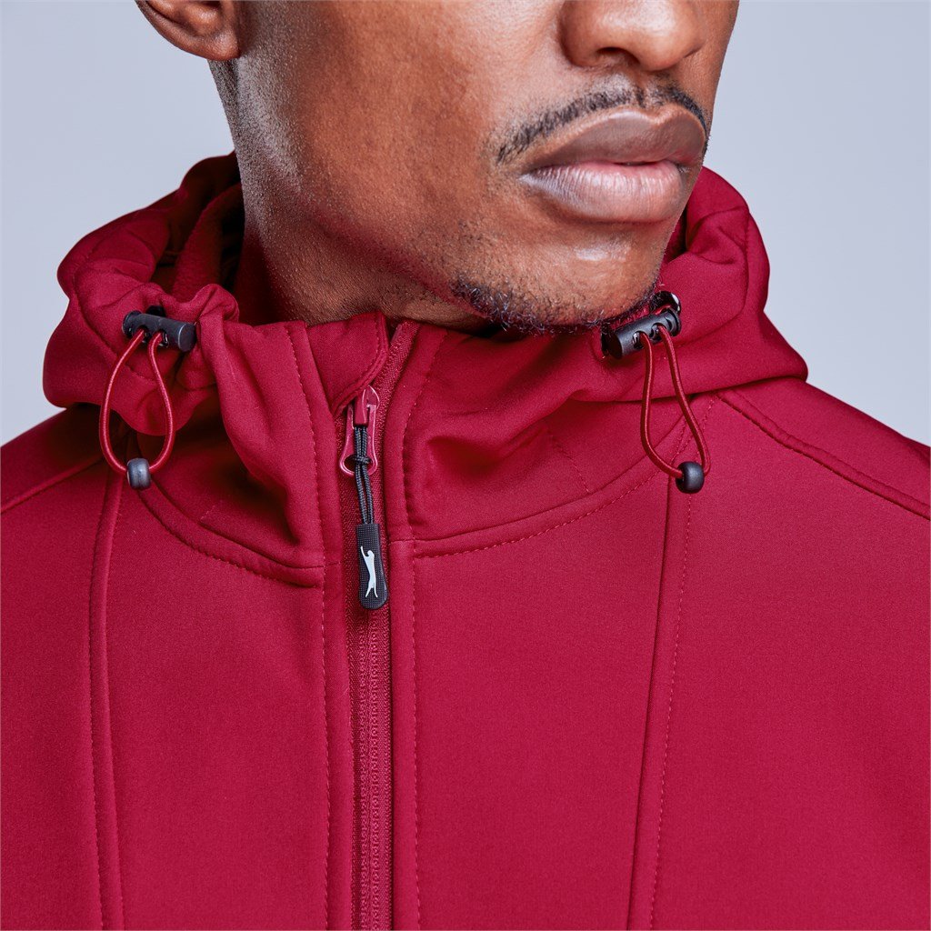 Ladies Geneva Softshell Jacket - Black Red | Burnt Orange