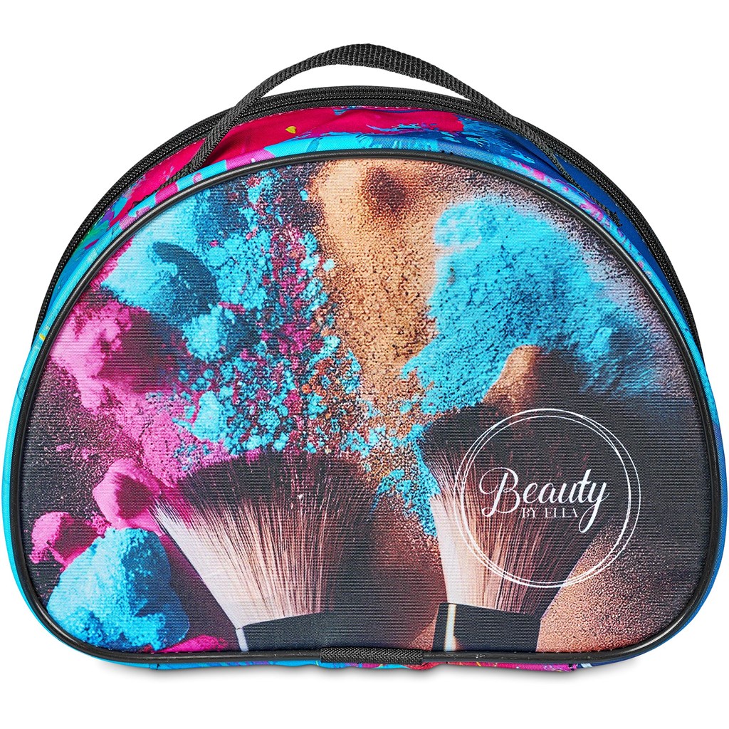 Pre-Printed Sample Burnt Orange Aloe Toiletry Bag With PVC Front Window ...